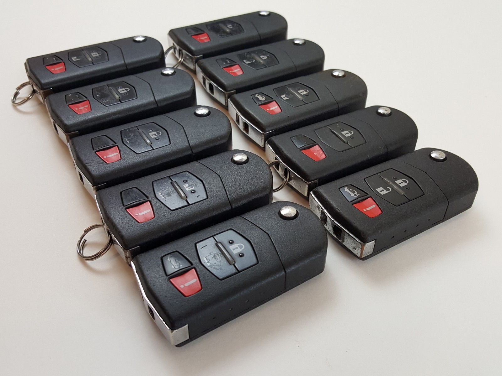 ORIGINAL LOT OF 10 MAZDA 6 06-08 OEM FLIP KEY LESS ENTRY REMOTE ...
