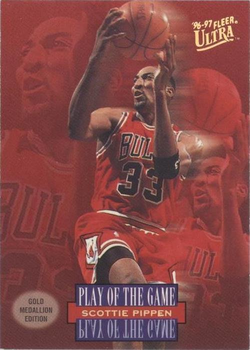 1996-97 Fleer Ultra - Play of the Game Scottie Pippen #G-297 Gold ...