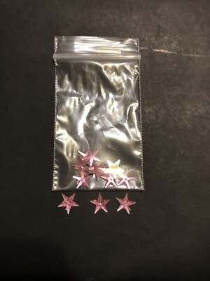 Flat Back Acrylic Rhinestones With Adhesive Backing - Pink Star 6mm ...