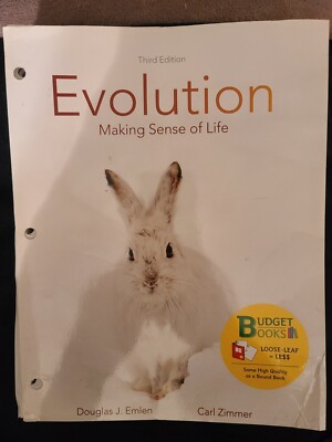 VG33 Evolution Making Sense of Life by Emlen 3rd Ed ISBN 9781319235222 ...