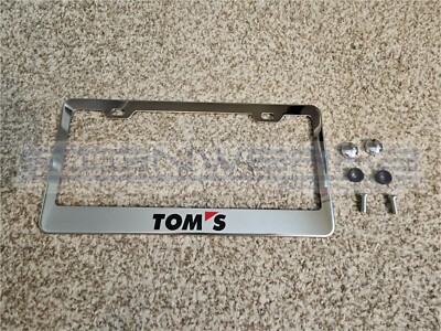 Toms Racing Chrome Stainless Steel License Plate Frame | eBay