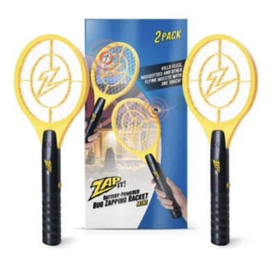 Zap It MINI Bug Zapper Battery Powered Bug Zapper Racket 35KVolt Brand ...