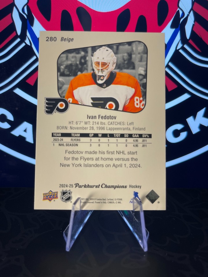 2024-25 Upper Deck Parkhurst Champions Rookies Beige Ivan Fedotov ...