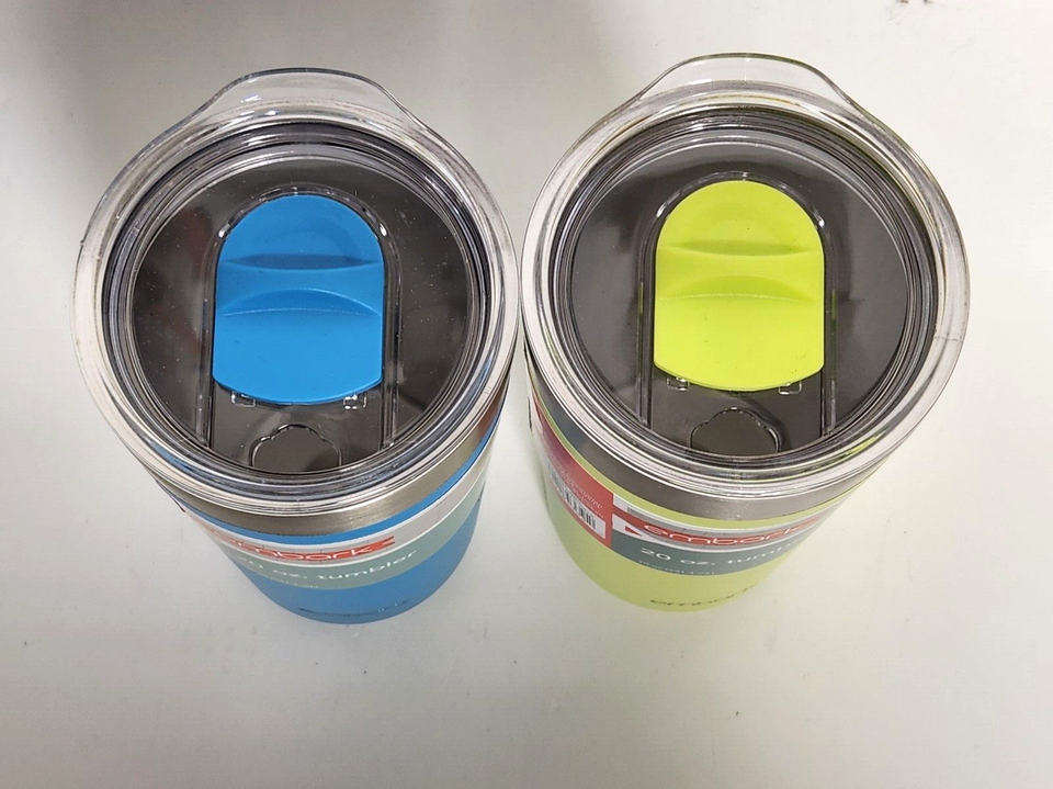 Embark 20 oz Stainless Steel Lidded Tumbler 2pk Hot & Cold Travel Mugs ...