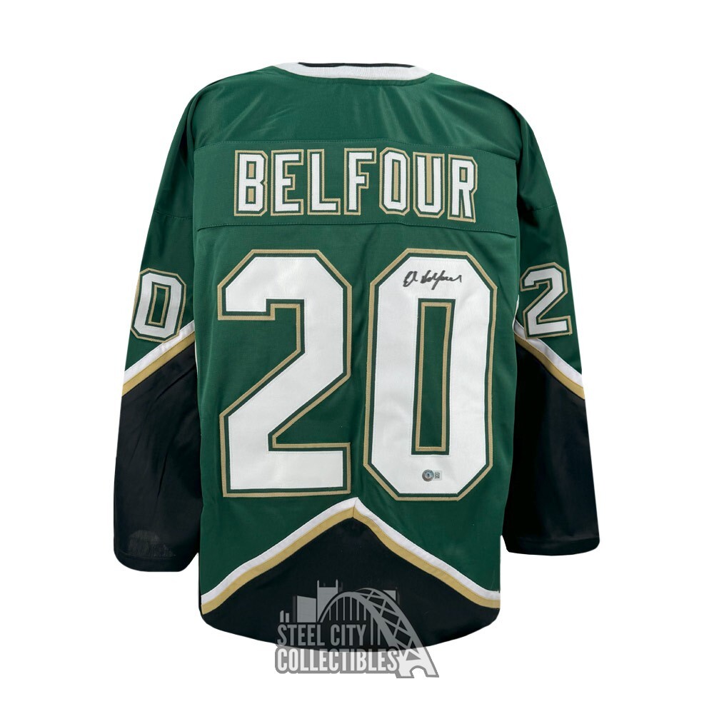 Ed Belfour Autographed Dallas Custom Green Hockey Jersey - BAS | eBay