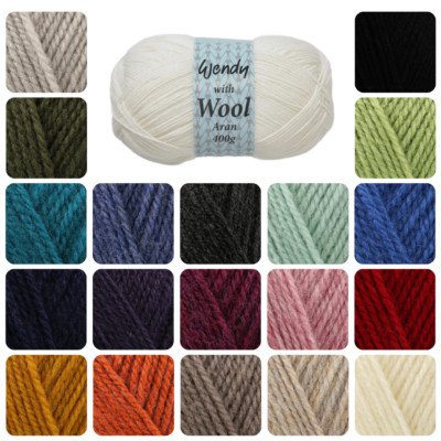 Wendy with Wool Aran 400g 25% Wool Knitting Crochet Yarn | eBay UK