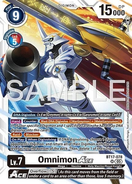 Omnimon ACE BT17-078 (Reprint) - Advanced Booster Digimon Generation ...
