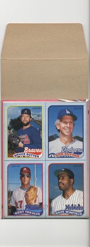 1989 O-Pee-Chee Wax Bottom Panel Full Box Bruce Sutter Don Sutton Kent ...