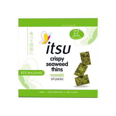 Itsu Crispy Seaweed Thins Wasabi Multipack Trayless 4 x 5g | eBay UK