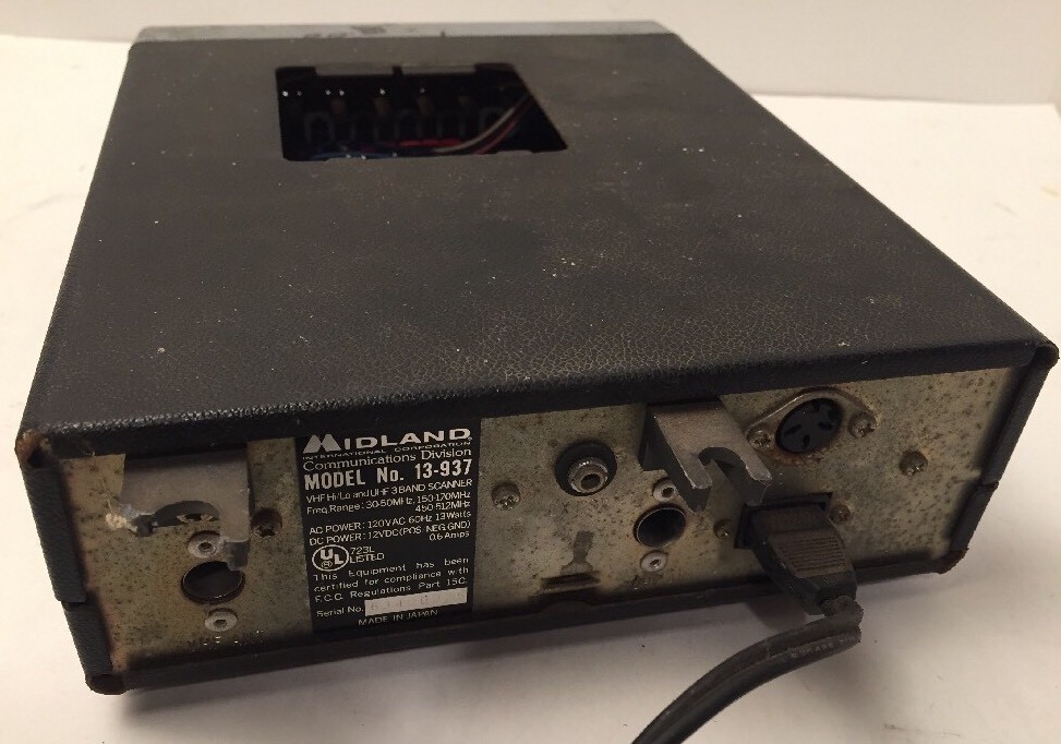 Lot of 2 Vintage Midland scanners Midland 3 Band Receiver model 13-937 ...