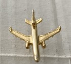 Jet Airliner Plane Metal Tie Tack Pin Vintage Gold Tone Aviation Flying ...