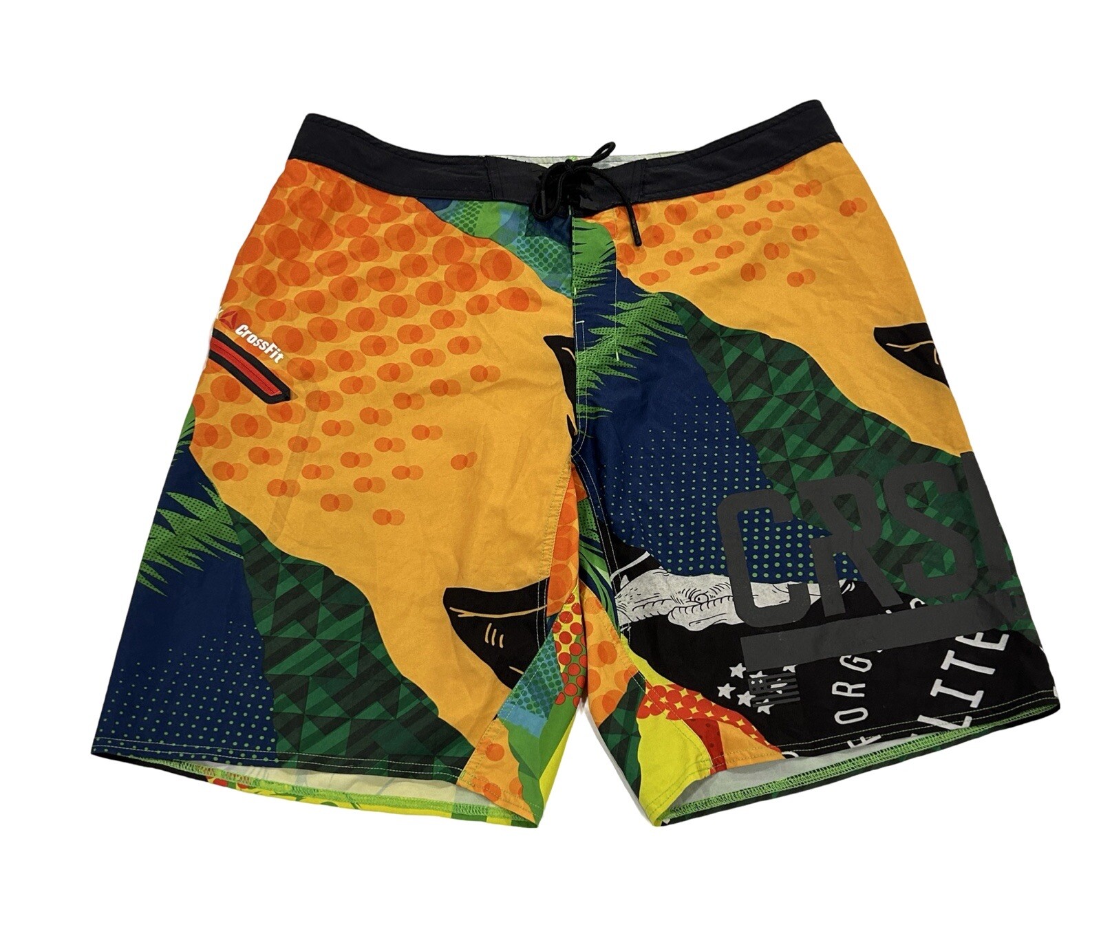 Reebok Crossfit Shorts Mens Size 32 Multicolor Graphic Cross Training ...
