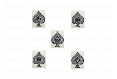 Mini Queen Of Spades Style 4 QOS Temporary Tattoo BBC Hotwife FREE P&P ...