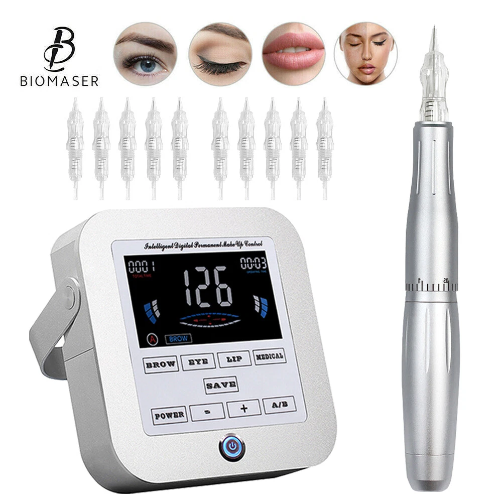 Aluminum Intelligent Digital Tattoo Permanent Makeup Machine Kit Device ...