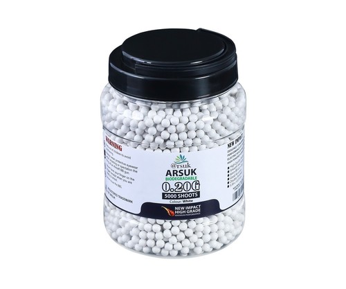 Airsoft BB Pellets 6mm 0.20g High Grade Smooth Polished 5000 White ...