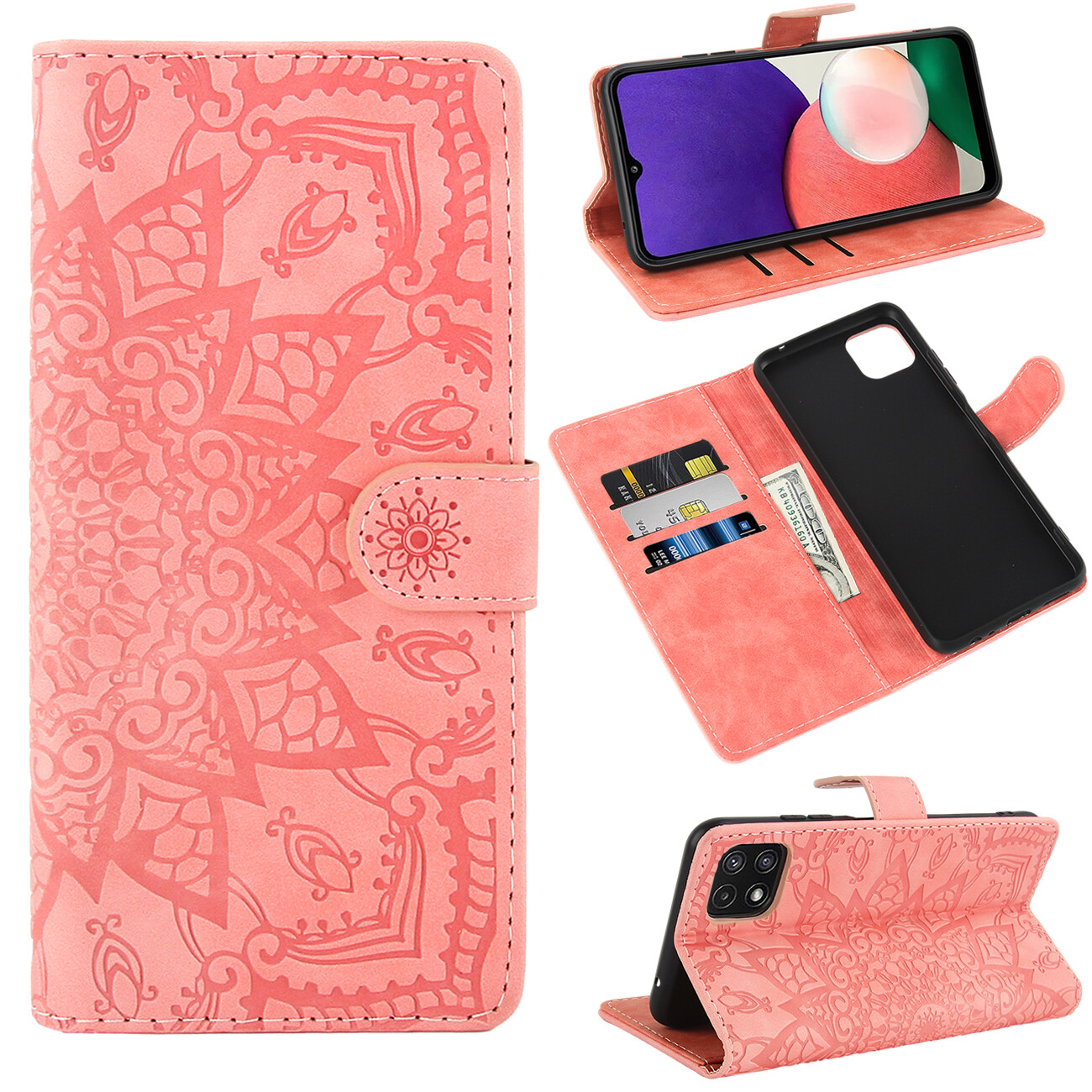 For Samsung Galaxy A13 A12 A55 A35 A52S A12 Wallet Case Leather Flip ...