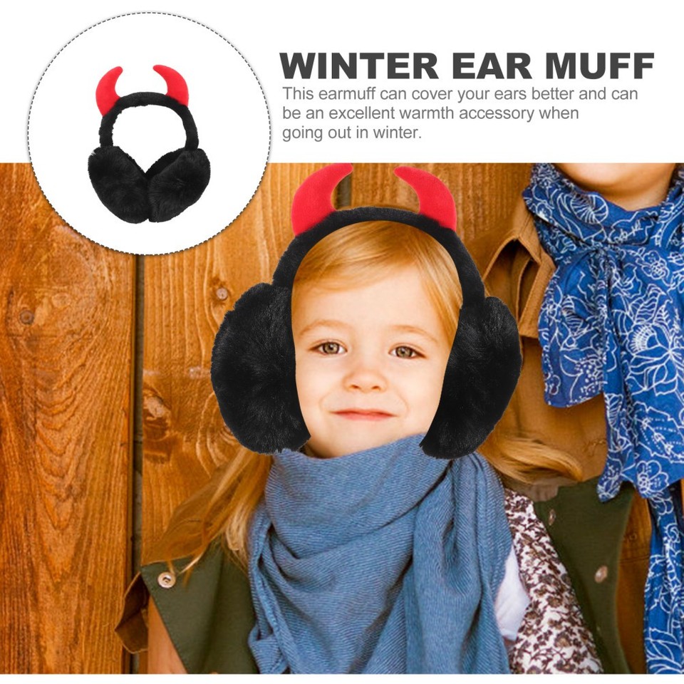 Women Earmuff Foldable Ear Warmer Winter Warm Ear Protector Horn Ear ...