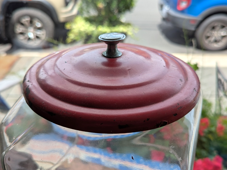 Rare Original 1940s Lance 8-Sided Very Nice Jar w/ Red Lance Lid | eBay