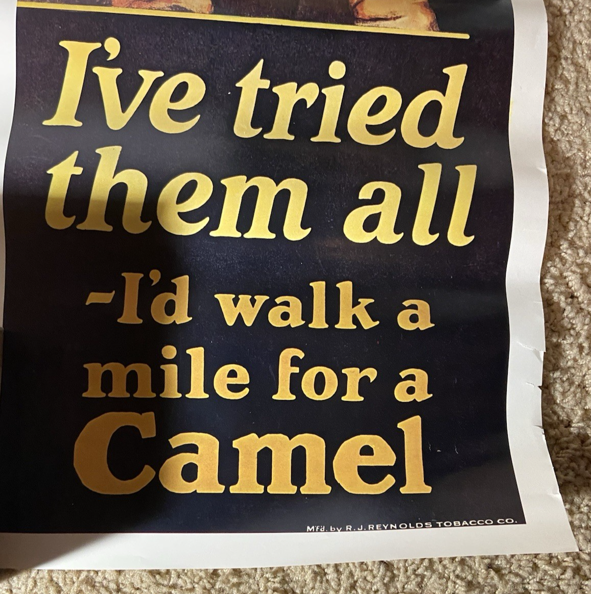 Lot of 3 Camel Cigarettes Advertising Poster 1990's Reproduction ...