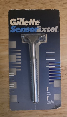 Vintage Original Gillette Sensor Excel Razor Metal Handle Blade Shaver ...