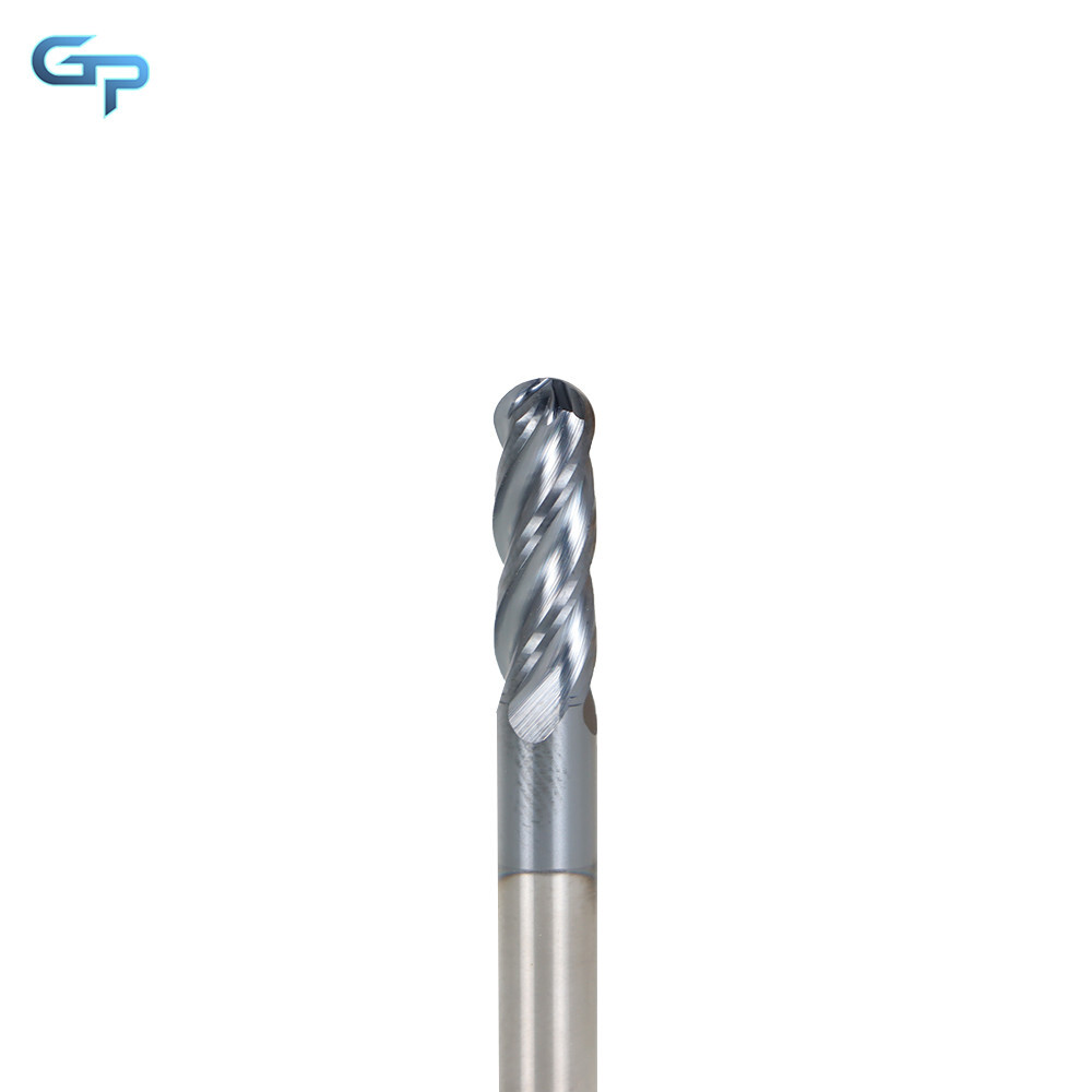 5 PCS 1/4" 4 Flute Ball Nose Carbide End Mill 2-1/2" Overall Length ...