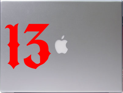 Lucky 13 Decal Vinyl Car Window Sticker ANY SIZE | eBay