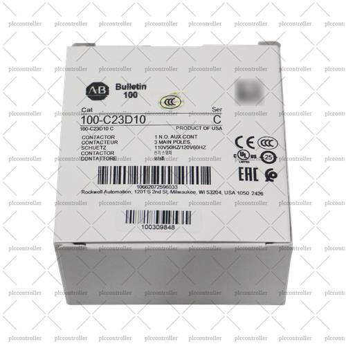 New Allen-Bradley 100-C23D10 100-C IEC Contactor, Screw Terminals Line ...