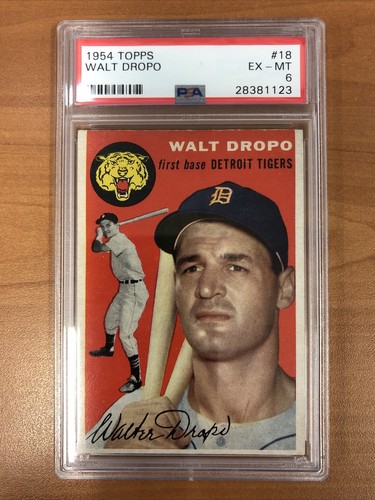 1954 Topps Walt Dropo #18 PSA 6 EX-MT Centered Fresh Grade Clean Slab ...