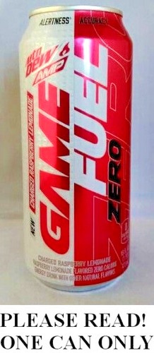 Mountain Dew AMP Game Fuel ZERO Charged Raspberry-Lemonade NEW FULL ...