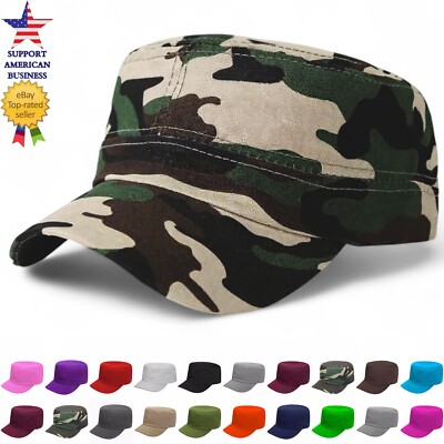 Cadet Hat Castro Style Army Caps Men and Women Baseball Cap Adjustable ...