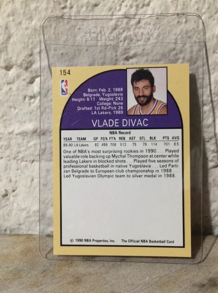 1990-91 NBA Hoops Vlade Divac RC #154 NM-MT Lakers Kings Rookie Card | eBay