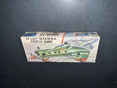 1:72 Vertol 107-11 V-107 Vintage Airfix Model Kit 296 02015 - COMPLETE ...