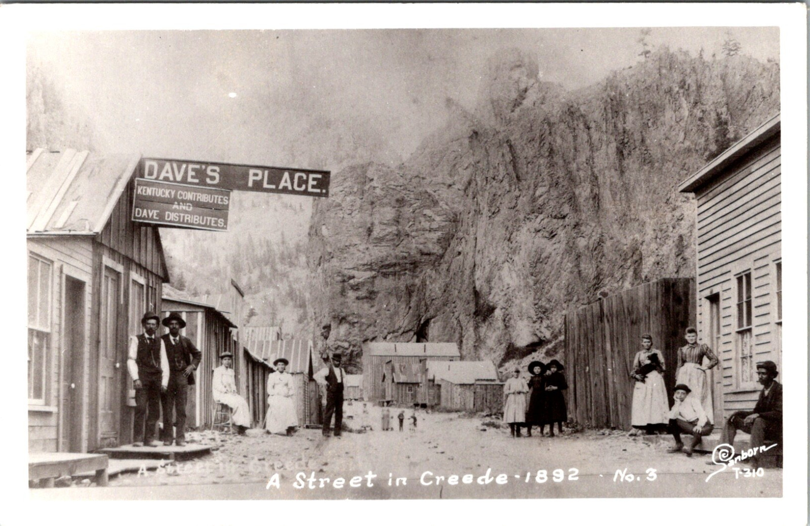 CREEDE, COLORADO - 1892 STREET VIEW - PEOPLE - OLD SANBORN REAL PHOTO ...