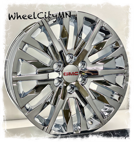 22" chrome OE replica 84437264 wheels fits 2022 GMC Sierra 1500 Denali ...
