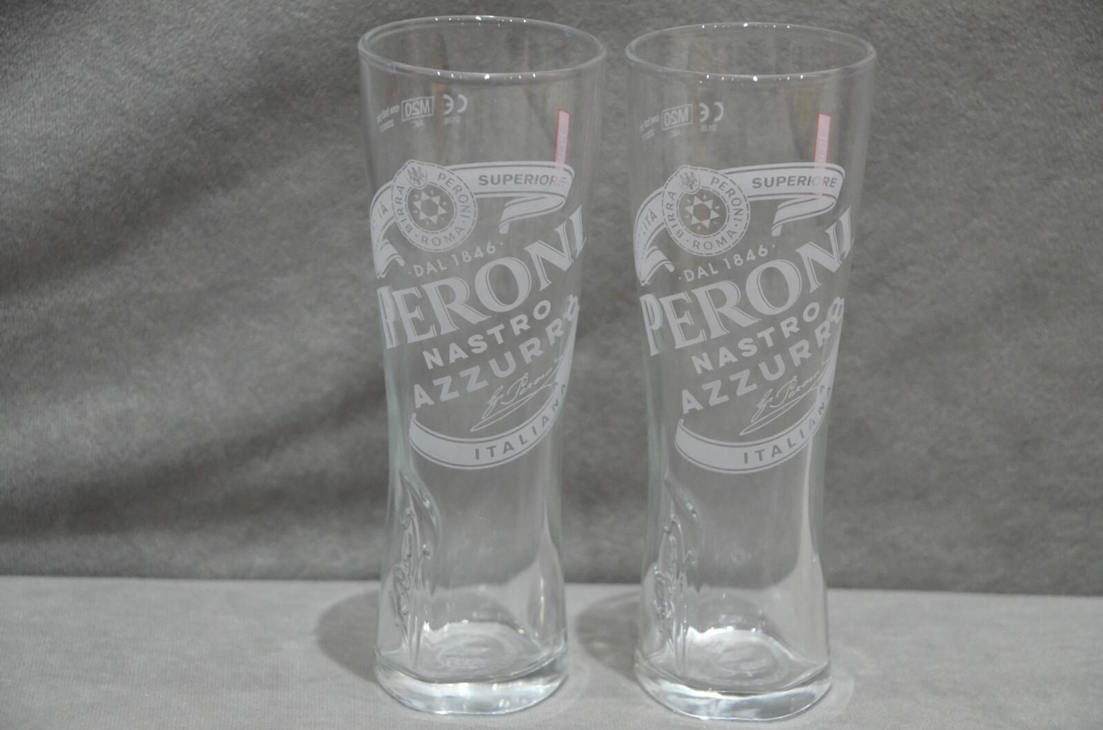 2x Peroni Nastro Azzurro Half Pint 10oz Slim Glass Christmas In Gift ...