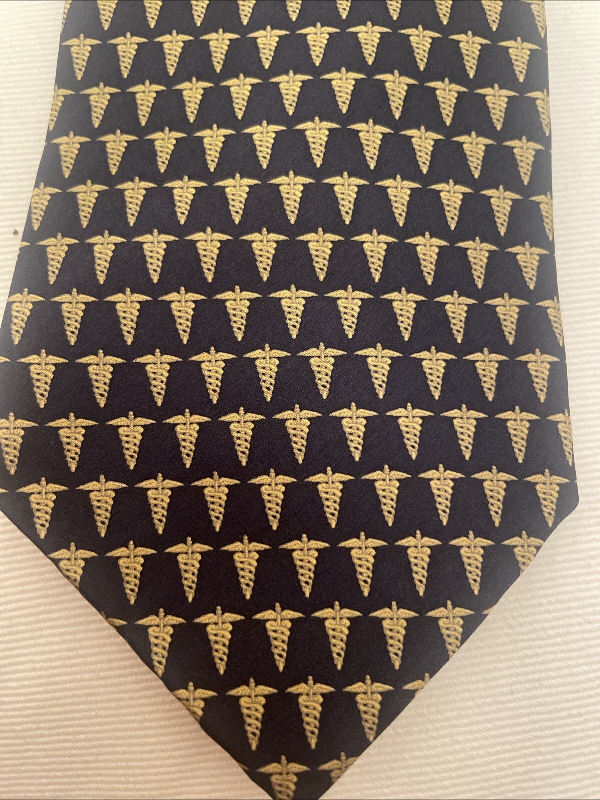 MUSEUM ARTIFACTS Medical Caduceus All Silk Handmade N… - Gem