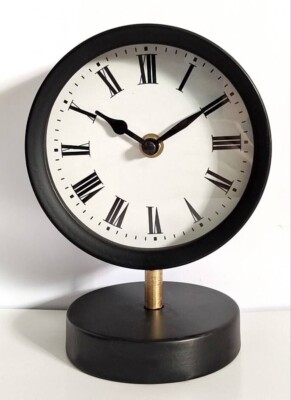 Silent Sweep Black Mantel Clock – Stylish Tabletop Timepiece for Any ...