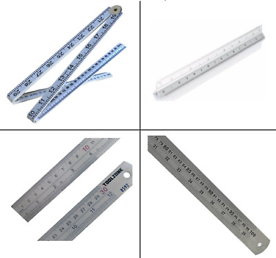 Ruler Stainless Steel Accurate Precision Durable Metal Measure Tool DIY ...
