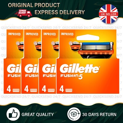Gillette Fusion5 | Improved Razor Blades | Choose From 4 To 16 Genuine ...