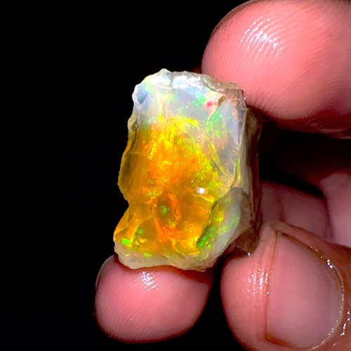 natural fire opal, Ethiopian opal rough, loose opal gemstone raw 27 Ct 32x17 mm | eBay