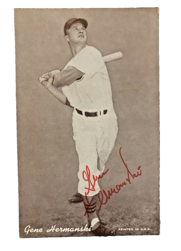 Gene Hermanski MLB Brooklyn Dodgers, Cubs, Pirates Vintage Autographed ...