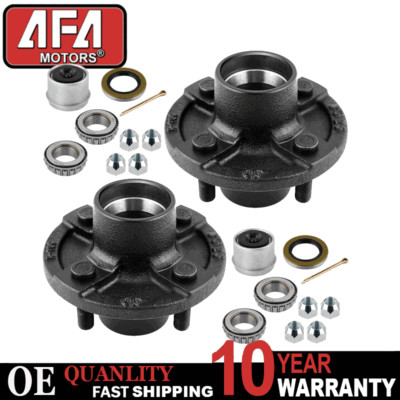 2pcs Trailer Idler Hub Kits 4 on 4 for 2000 lbs Axle 4x4 4 Lug Trailer ...