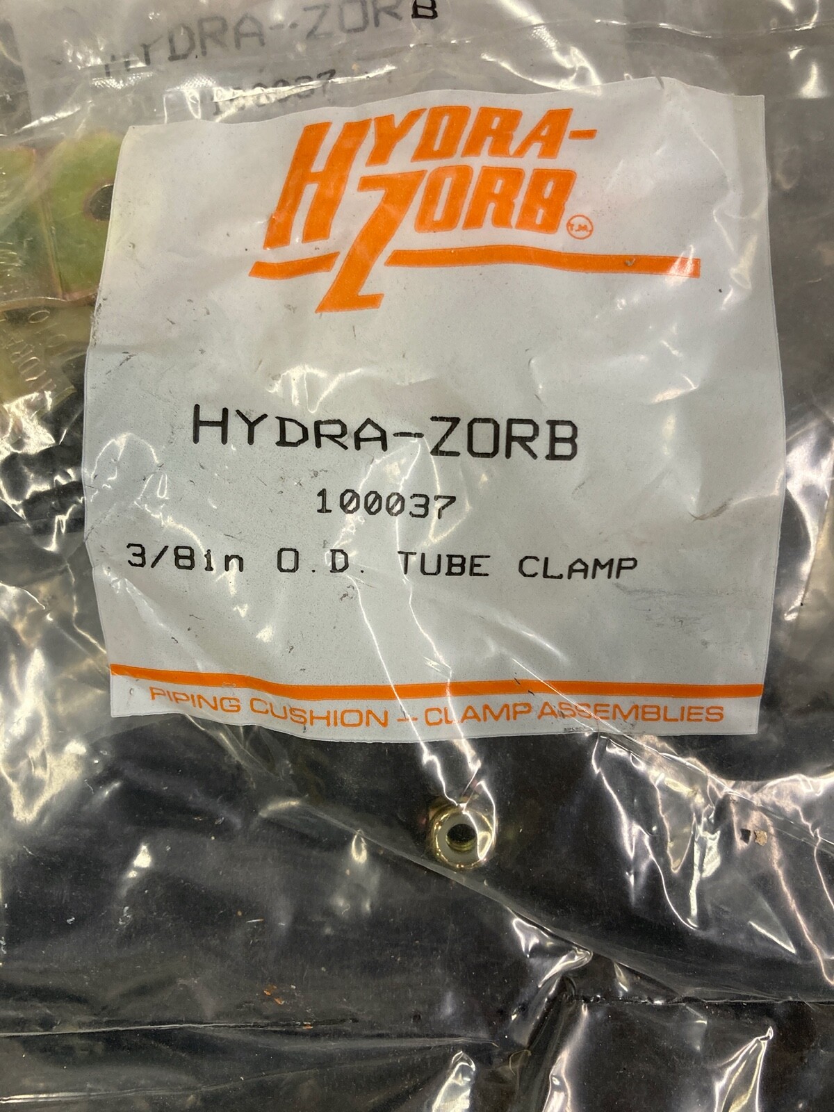 LOT OF 24 HYDRA-ZORB 3/8" & 7/8 O.D. TUBE CLAMPS 100037(20) 100087(4 ...