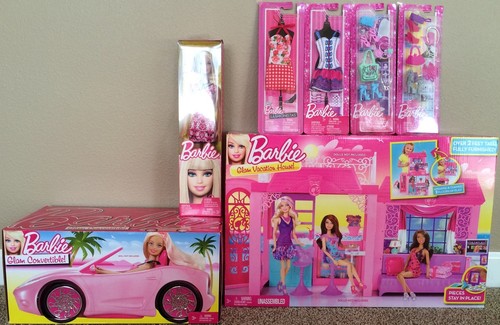 Barbie Doll Glam Vacation House Car Convertible Clothing Shoes ...
