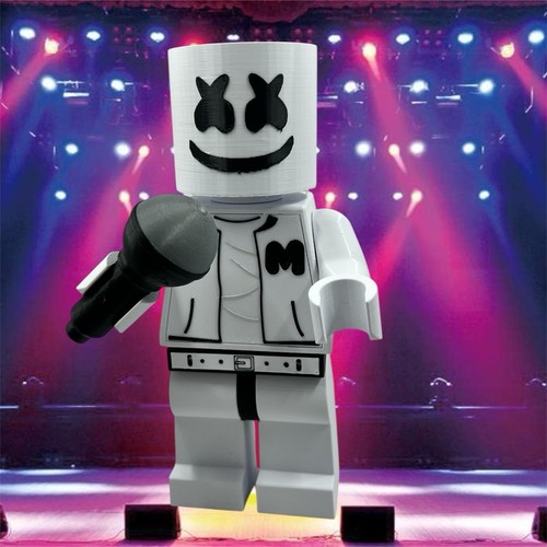 DJ marshmallo 9” 3D Printed Big Brick Figure Custom Printed | eBay