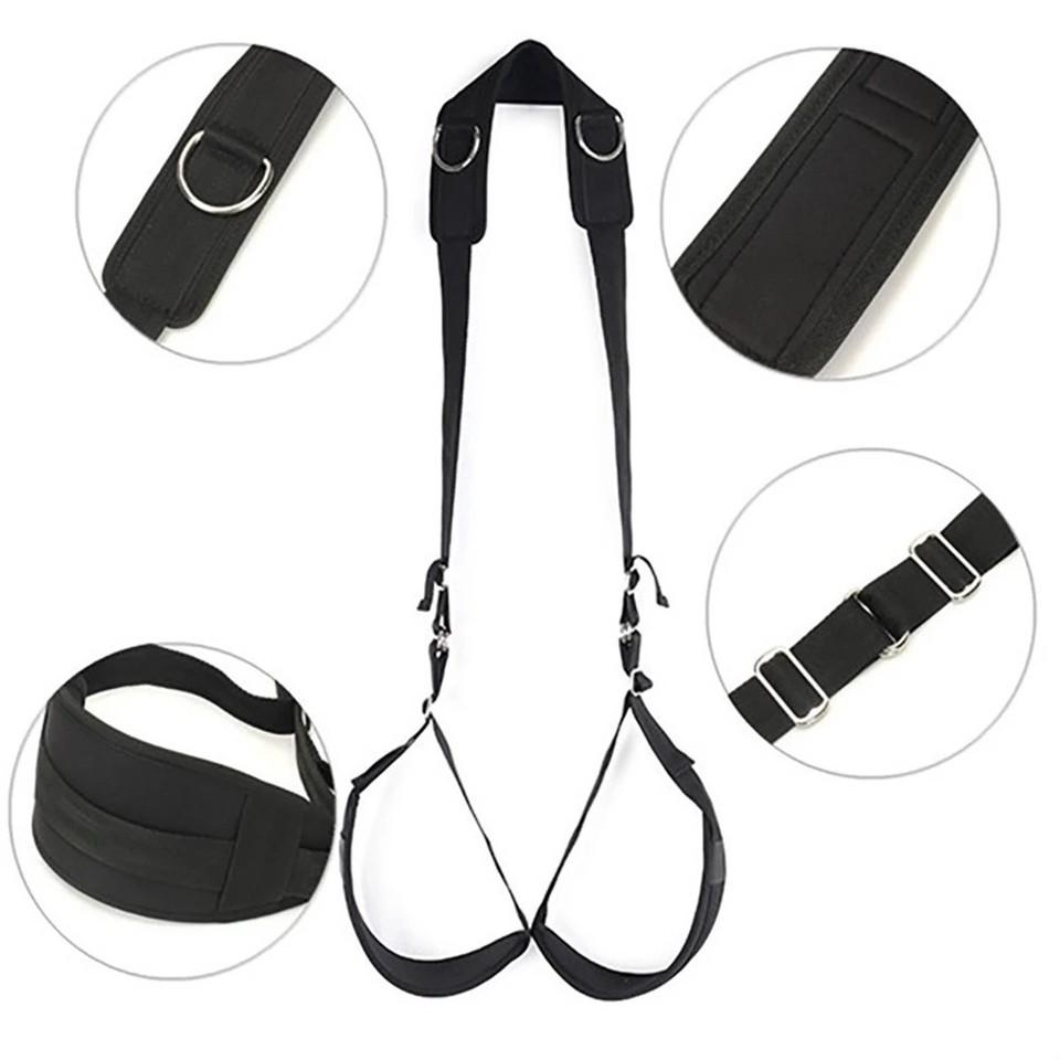 Female Bondage Nylon Open Leg Thigh Sling Spreader Bed Restraints ...