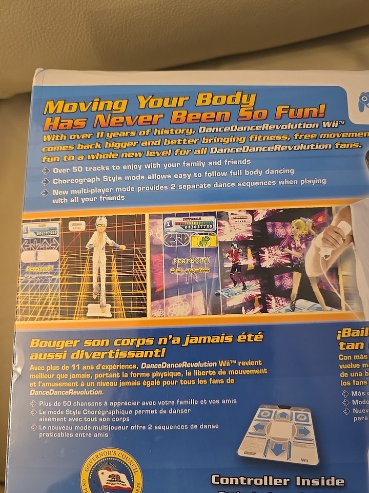 Wii Konami DDR Dance Dance Revolution Game & Controller Dance Pad Box ...