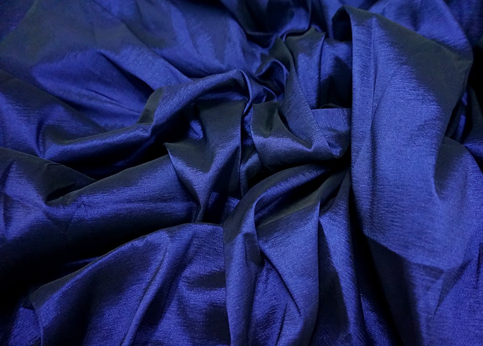 MIDNIGHT BLUE STRETCH FAUX SILK TAFFETA FABRIC 60"W BRIDESMAID DRESS ...
