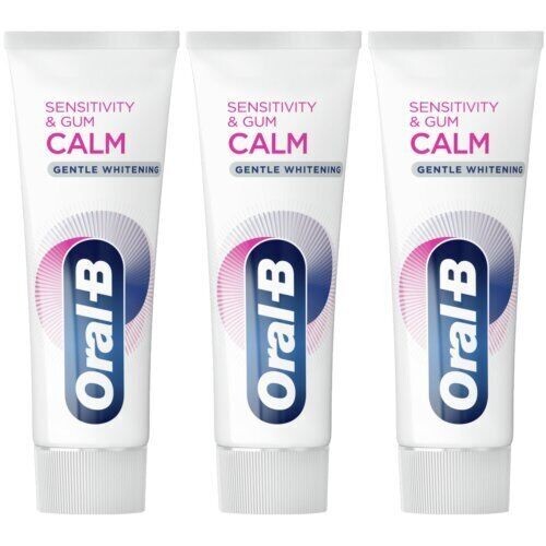 3 x Oral-B Sensitivity And Gum Calm Gentle Whitening Toothpaste 75ml ...