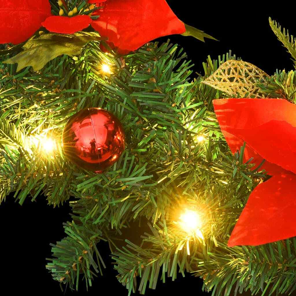 vidaXL Christmas Garland with LED Lights Green 2.7 m PVC | eBay